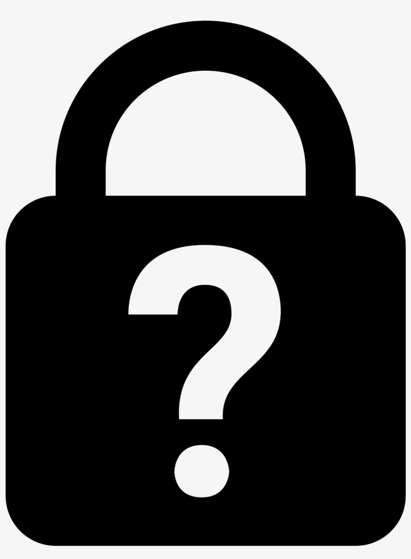 This Icon Is Of A Lock With A Question Mark - Password Icon PNG Image ...
