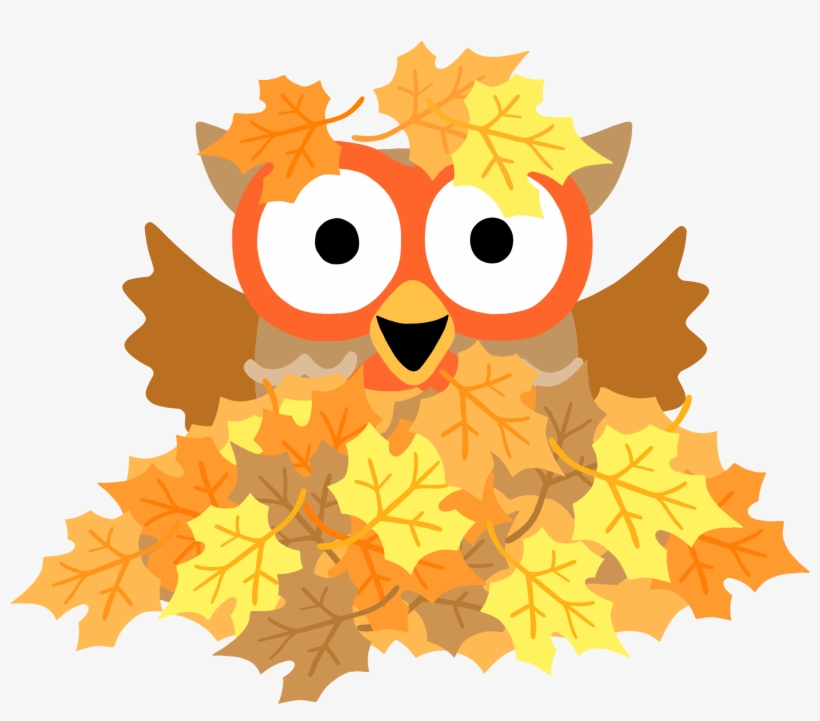 Download Owl In Leaf Pile V&t - Illustration | Transparent PNG Download ...