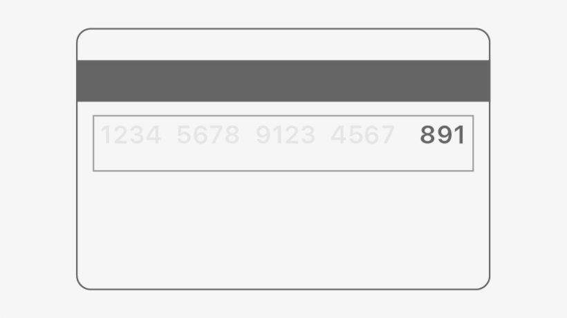 An Illustration Of The Back Of A Credit Card Showing - White Credit ...