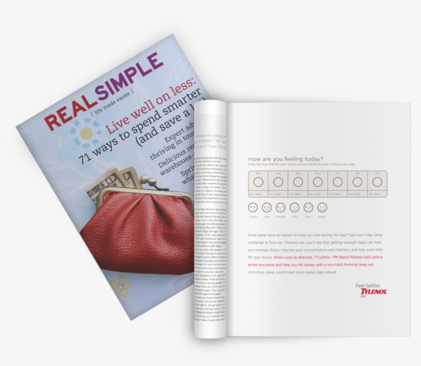 Sleepmonthprint - Real Simple Magazine Cover PNG Image | Transparent ...
