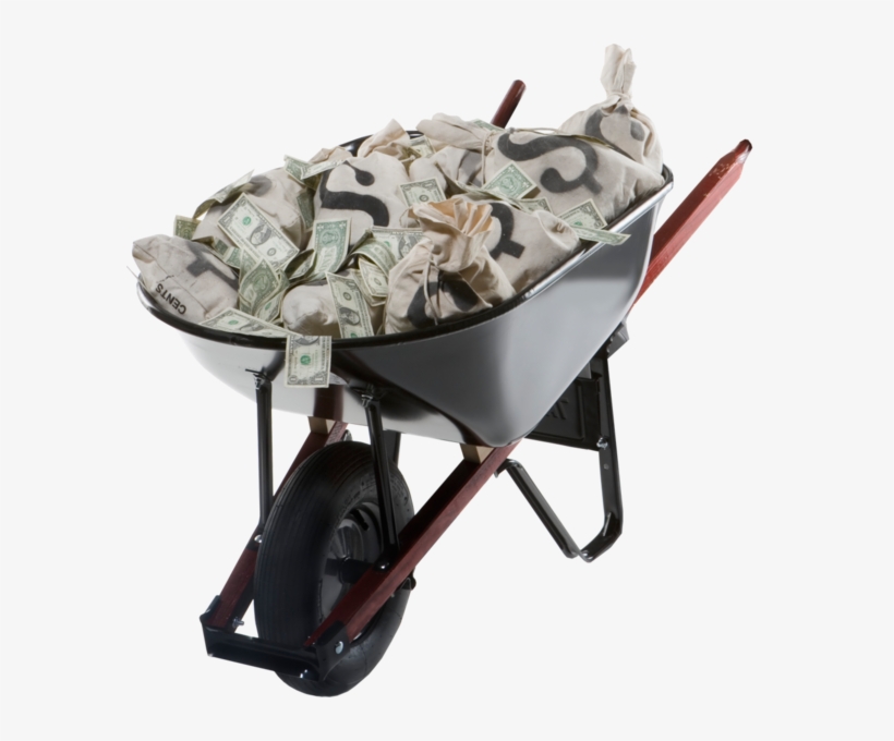 Money In Wheelbarrow - Money In A Wheelbarrow PNG Image | Transparent ...