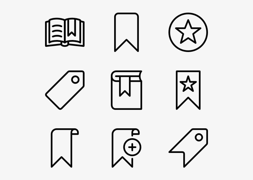 Bookmarks & Tags - Transparent Bookmarks Icon Png PNG Image ...