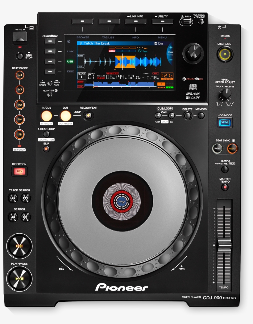 Pioneer Cdj-900nxs Digital Dj Deck/cd Player - Cdj 900 Nexus PNG Image ...