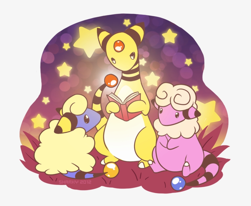 Mareep & Flaffy & Ampharos - Mareep Flaaffy Ampharos PNG Image ...