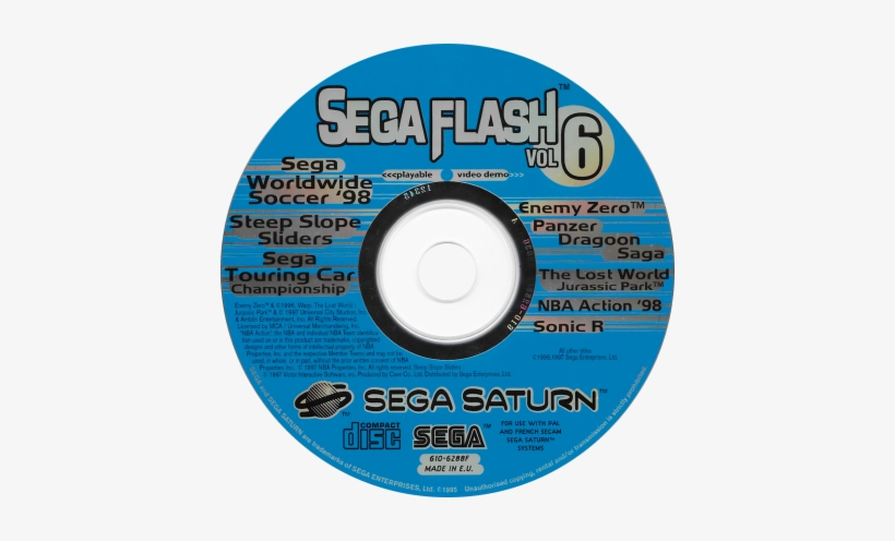 Download Sega - Sega Flash Volume 3 Sega Saturn | Transparent PNG ...