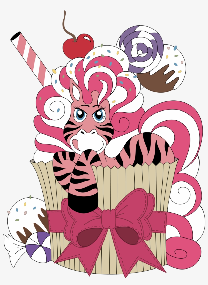 Download Pink Zebra Cupcakes Logo - Illustration | Transparent PNG ...