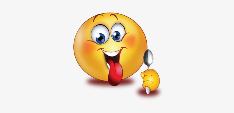 Hungry With Spoon - Hungry Emoji PNG Image | Transparent PNG Free ...