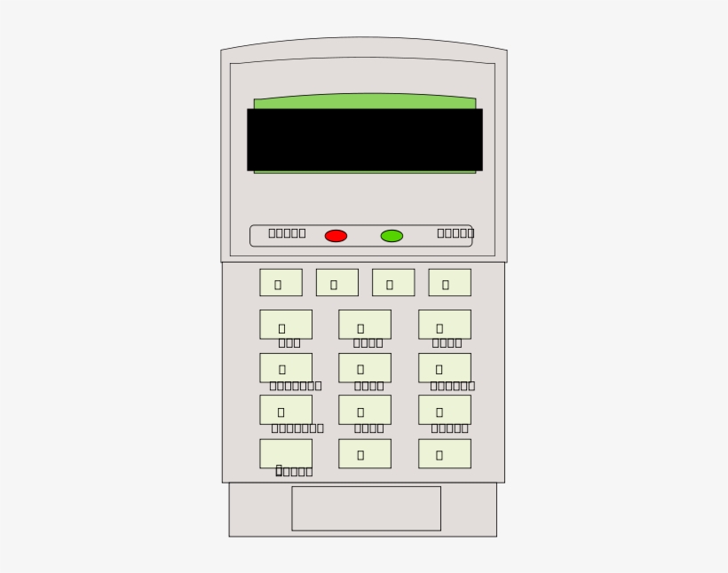 How To Set Use Alarm Keypad Vector Clipart - Teclado Alarma Vector PNG ...