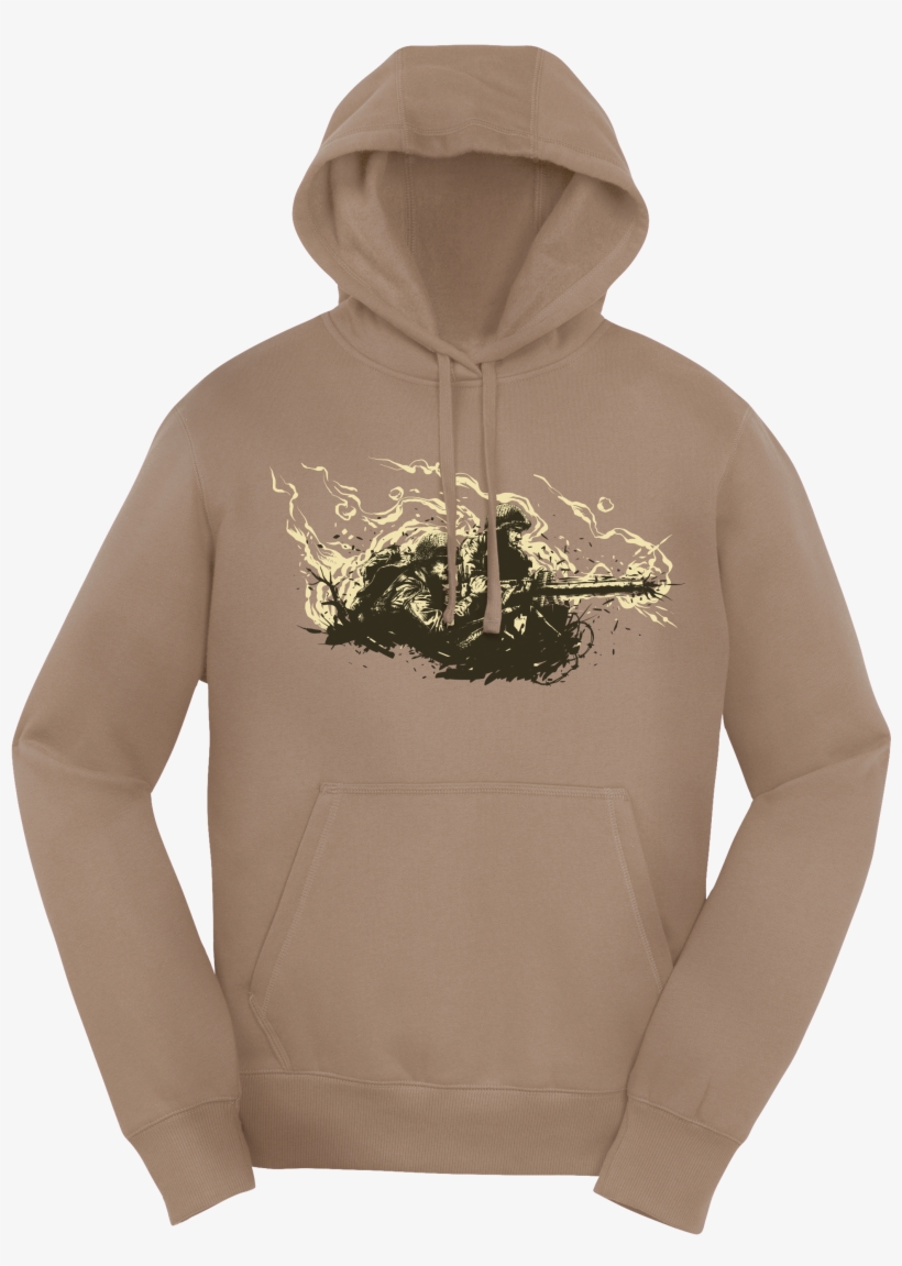 Wwii Comic Machine Gun Hoodie - Call Of Duty Ww2 Merchandise PNG Image ...