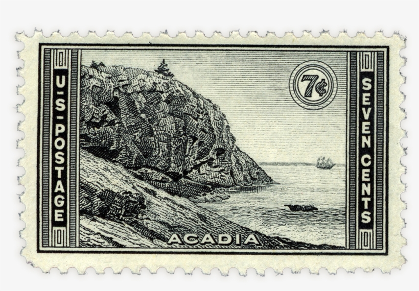 Acadia Stamp - Usps National Park Stamps 1934 PNG Image | Transparent ...
