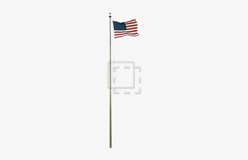 Cutout American Flag And Flagpole - Flag Pole Transparent Background ...