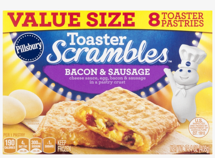 Pillsbury Toaster Scrambles Bacon & Sausage Frozen - Pillsbury Toaster ...