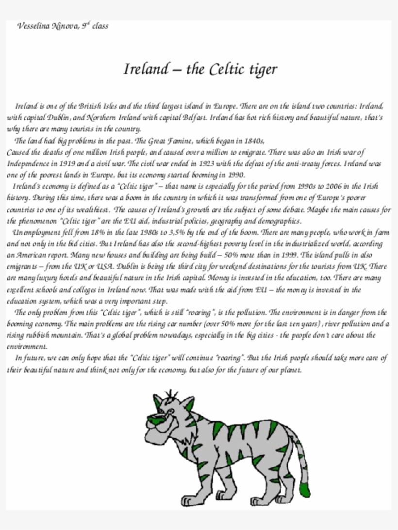 The Celtic Tiger Facebook Image - Tiger Cartoon PNG Image | Transparent ...
