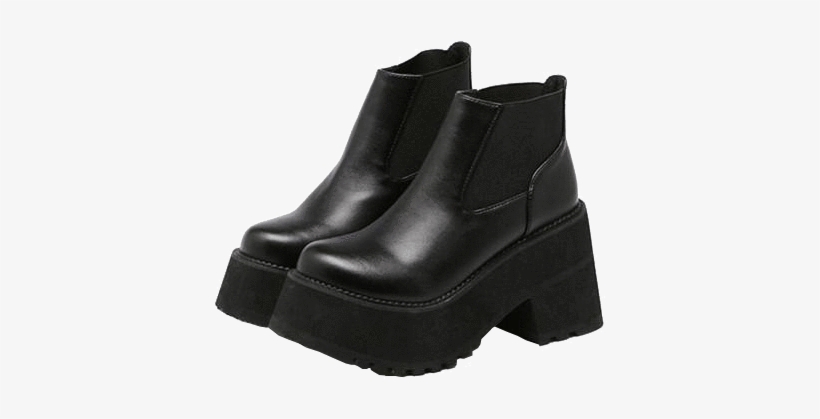 Leather Black Massive Platform Boots - Boot PNG Image | Transparent PNG ...