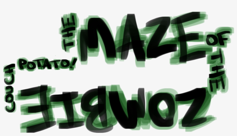 The Maze Of The Zombie Couch Potato - Calligraphy PNG Image ...