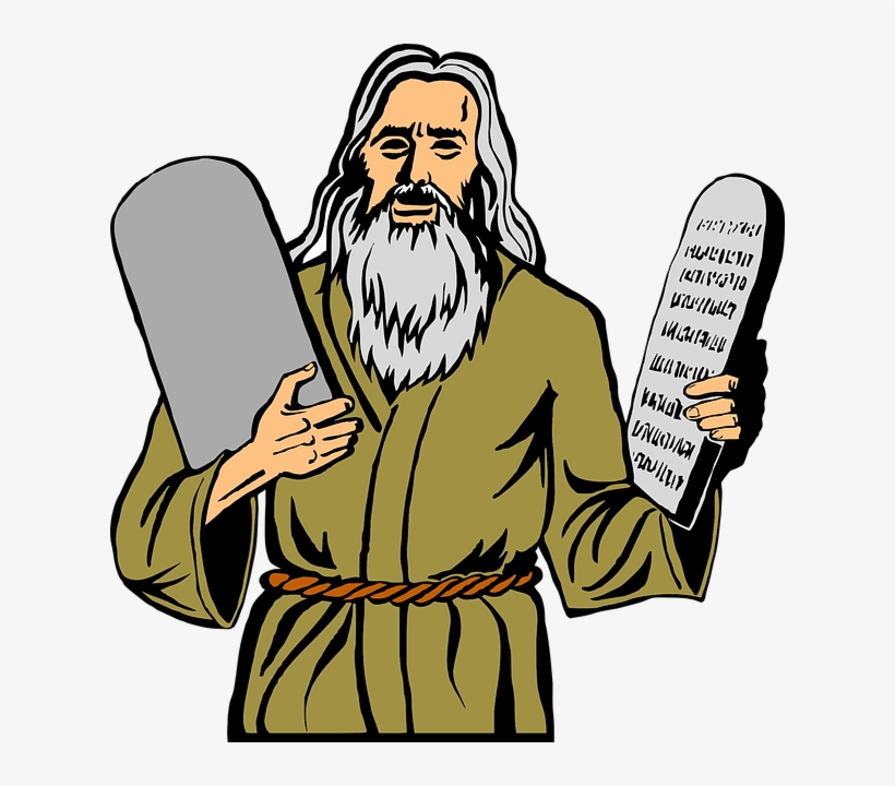 Ten Commandments Clipart Black And White Star