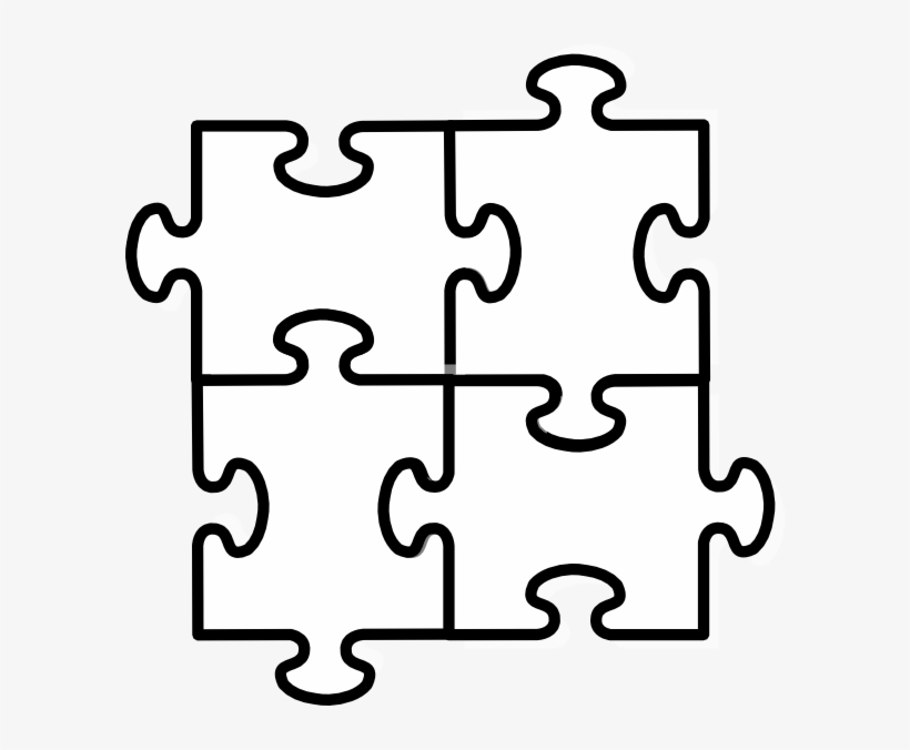 Download Jigsaw Puzzle Clip Art At Clker - Four Puzzle Pieces Png ...