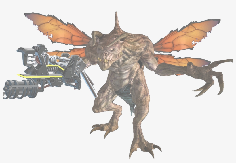 Flying Invisible Deathclaw With A Gun - Mothman In Fallout 76 PNG Image ...