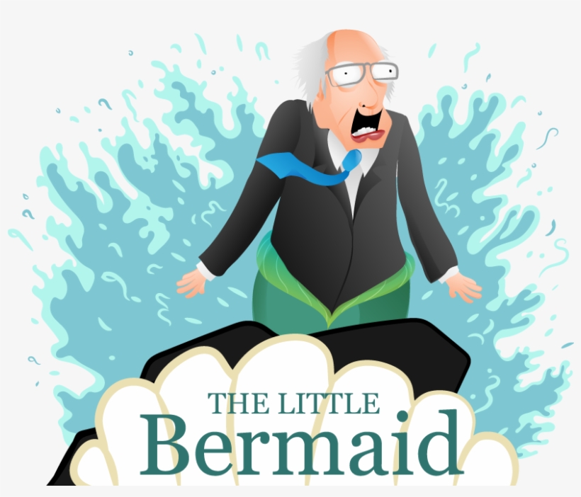 Secretly A Mermaid Bernie - Bernie Sanders The Oatmeal PNG Image ...