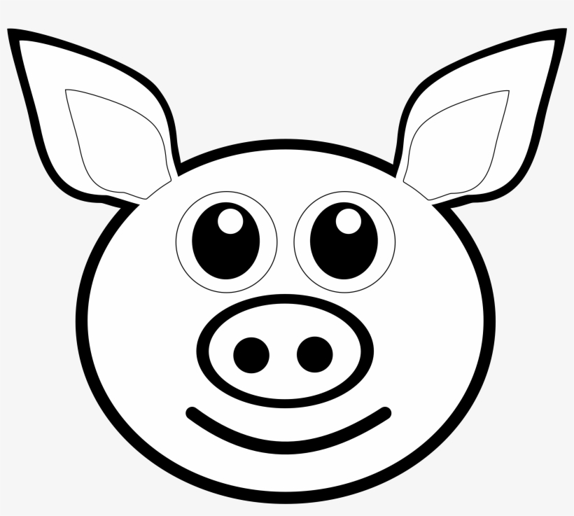 Pig Line Drawing - Draw A Pig Head PNG Image | Transparent PNG Free ...