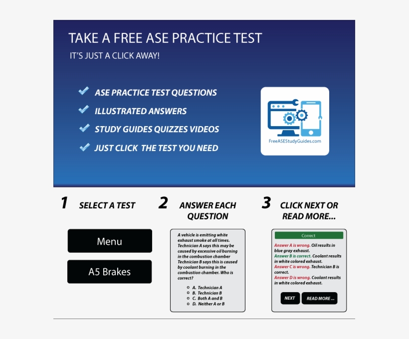 Ase Practice Tests - Automotive Service Excellence PNG Image ...