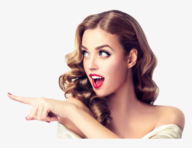 Woman Sticker - Finger Pointing PNG Image | Transparent PNG Free ...