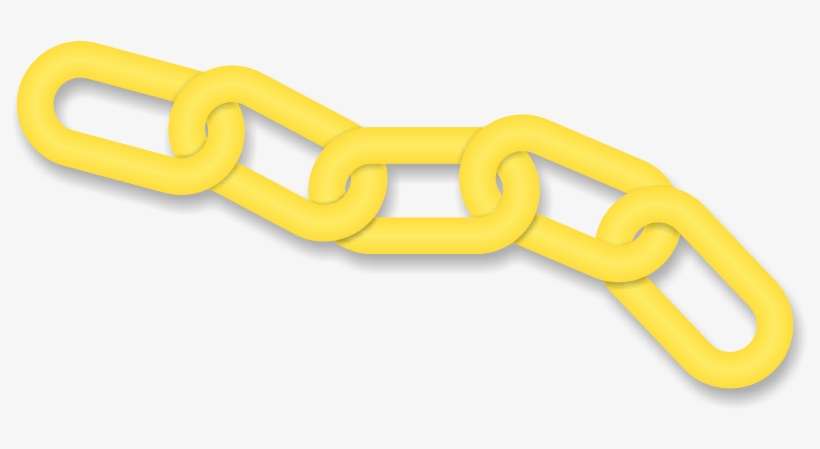 Blockade Plastic Chain Links In Yellow Color - Neon Sign PNG Image ...