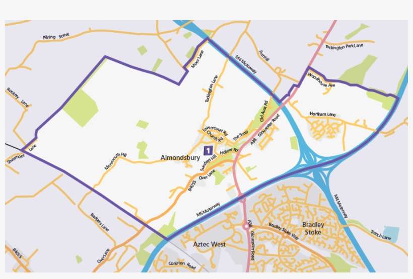 Map Of Primary Schools In Almondsbury Area - Atlas PNG Image ...