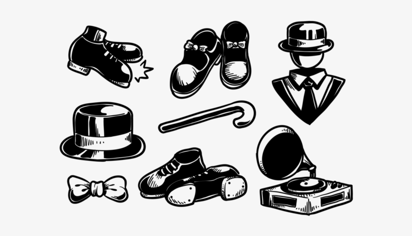 Download Vintage Hand Drawn Tap Dance Vectoren - Tap Dance Vector ...
