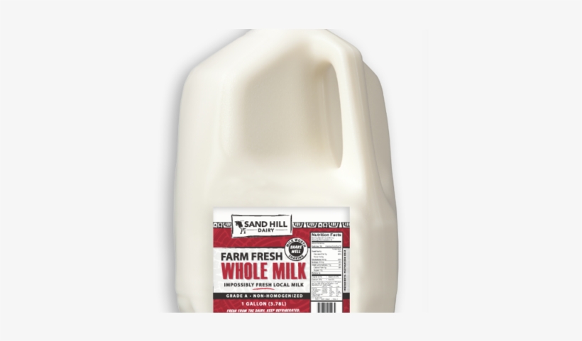 Sand Hill Dairy Whole Milk 1 Gallon - Milk PNG Image | Transparent PNG ...
