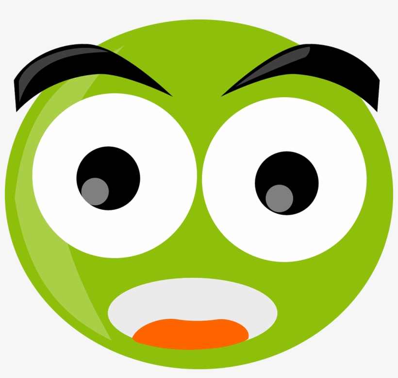 Shocked Face Emoticon Png Download - การ์ตูน กบ สี เขียว PNG Image ...