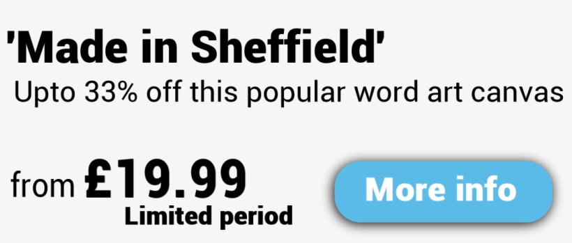 Download Made In Sheffield Word Art Canvas Print Offer Banner ...