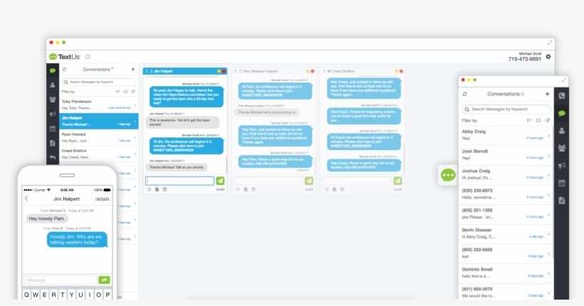 Download Business Texting Features - Texting Platform | Transparent PNG ...