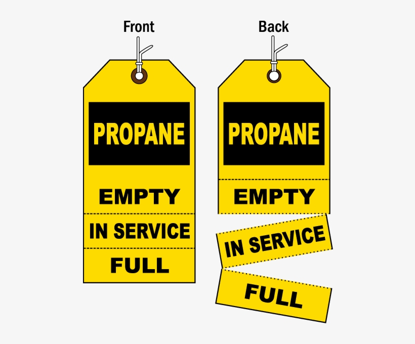 Download 3-part Propane Cylinder Status Tag - Cylinder | Transparent ...