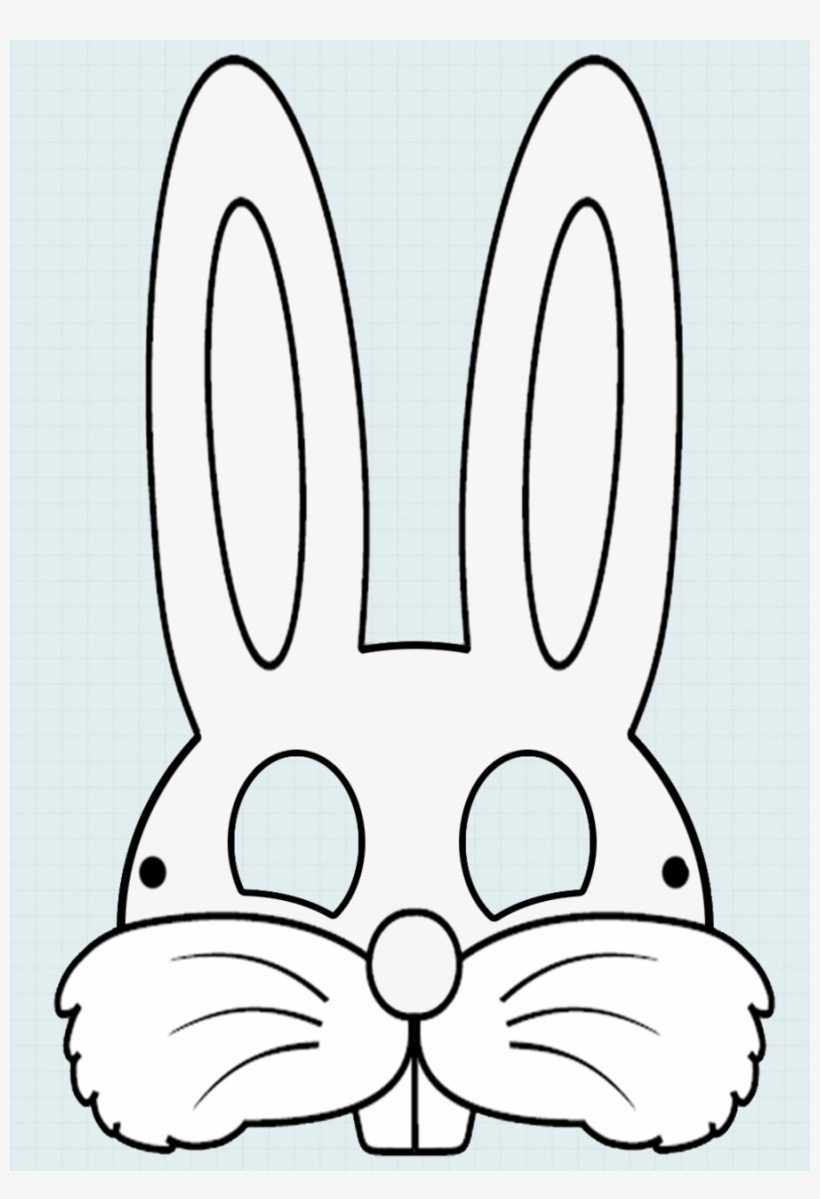 Rabbit Face Mask Template Clipart Easter Bunny Mask Bunny Mask 