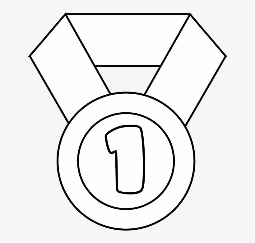 Vector Black And White Stock First Place Ribbon Drawing - Black And ...