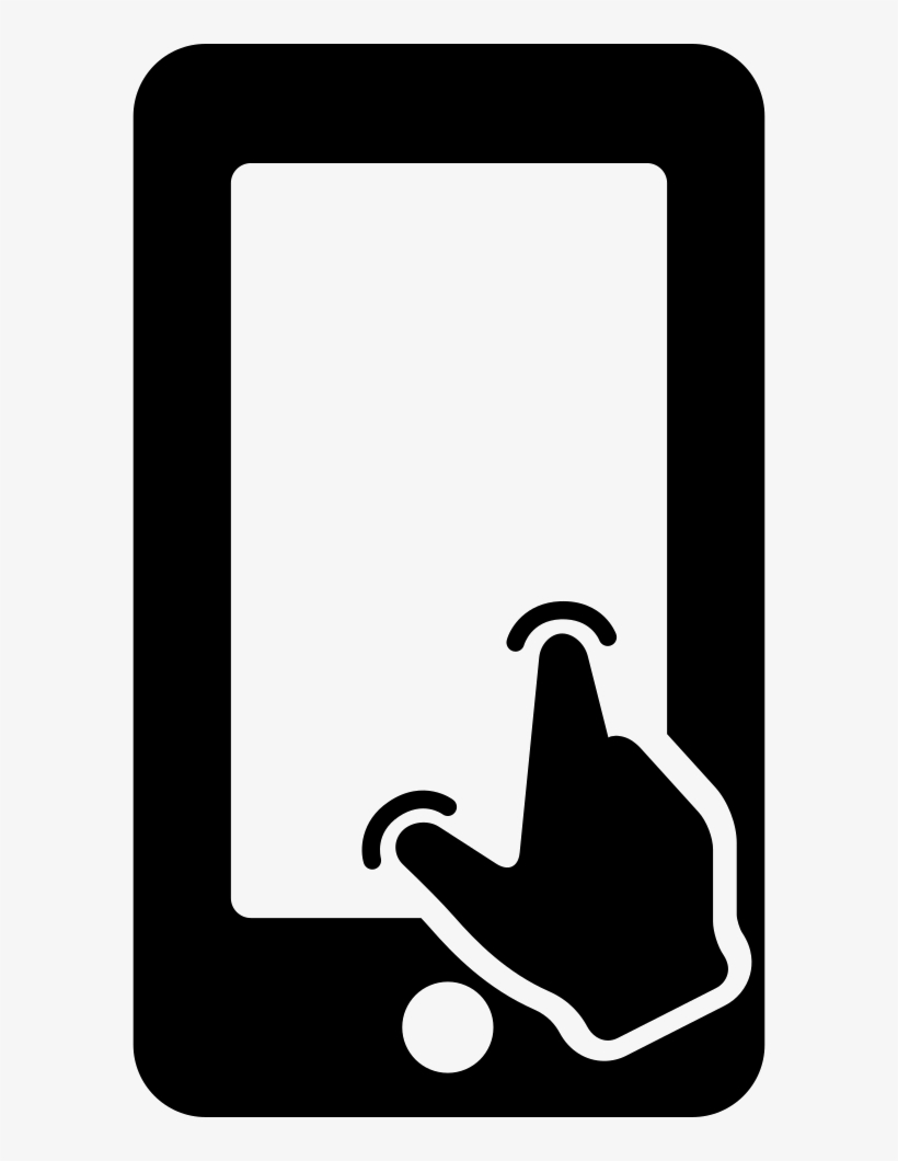 Phone With Hand Touching Screen Comments - Icono Pantalla Tactil PNG ...