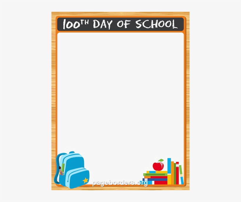 School Border Png Transparent Image - 100 Days Of School Border PNG ...