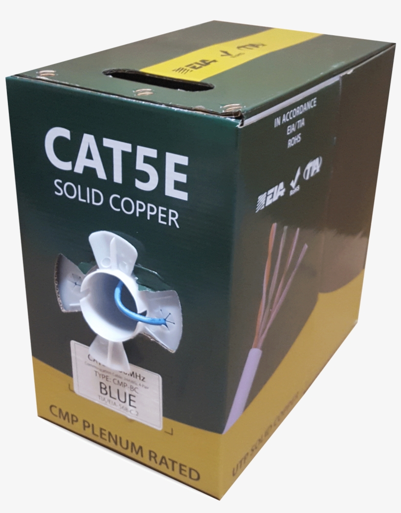Cat5e Plenum Solid Copper Ethernet Cable PNG Image | Transparent PNG ...