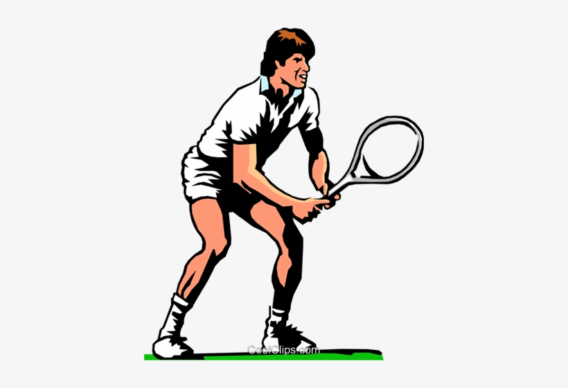 Tennis Player Royalty Free Vector Clip Art Illustration - Soft Tennis ...