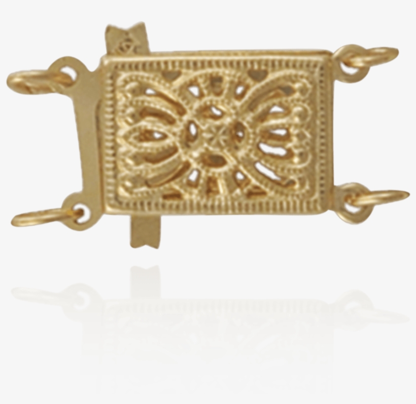 Download Filigree Rectangle Pearl Clasp - Christian Cross | Transparent ...
