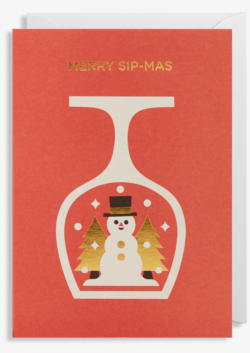 Merry Sip-man Christmas Card - Cartoon PNG Image | Transparent PNG Free ...