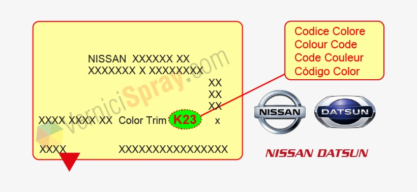 Encuentra El Código De Color Nissan Datsun - Nissan Business Card ...