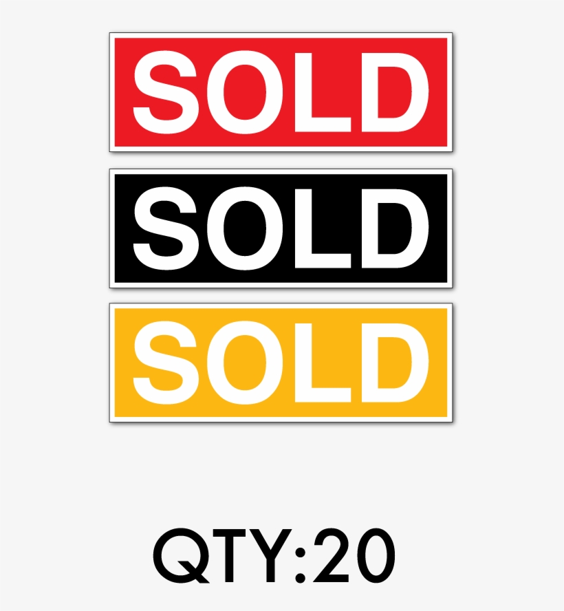 Sold Sticker Qty20 Small PNG Image | Transparent PNG Free Download on ...