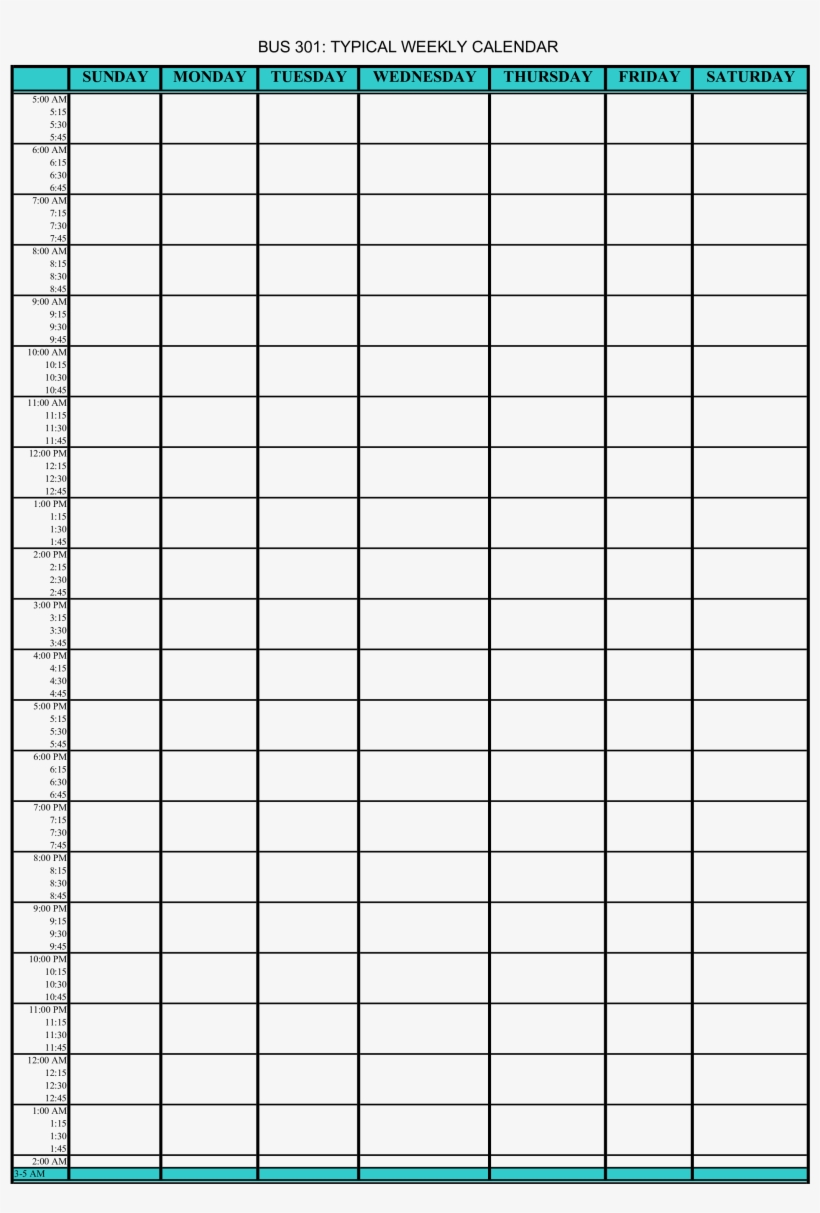 Blank Editable Weekly Calendar Main Image Download - Schedule PNG Image ...