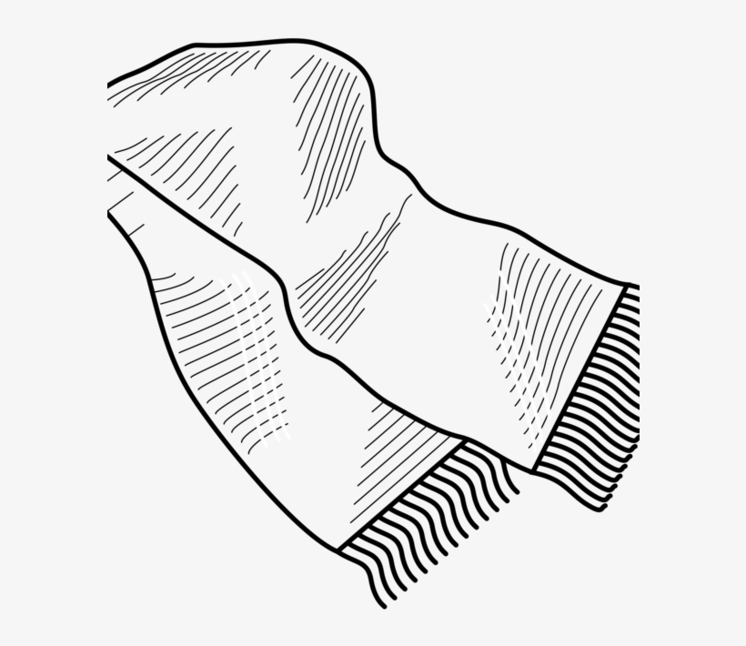 Scarf Winter Clothing Drawing Black And White - Scarf Clip Art PNG Image | Transparent PNG Free ...
