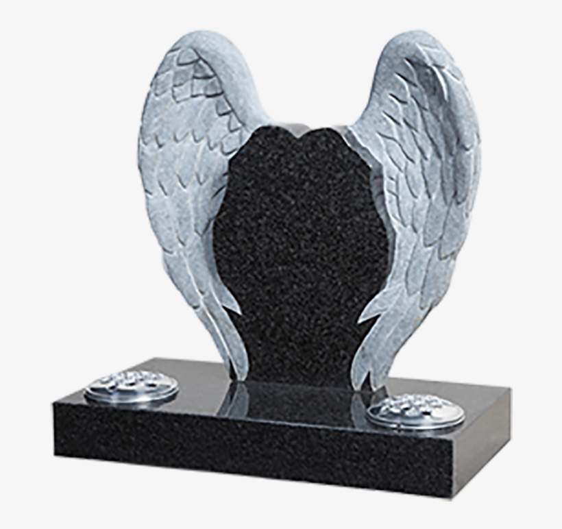 Angel Wings Headstone - Gravestone With Angel Wings PNG Image ...