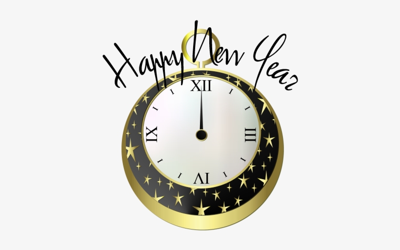 New Year Clocks New Year Clock Png - New Year Gold Card PNG Image ...