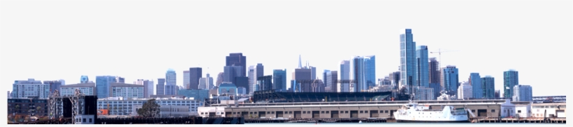 San Francisco City Skyline From The Pier - Skyline PNG Image ...