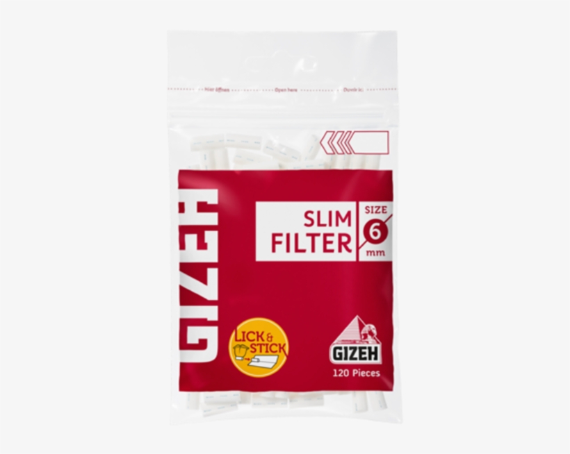 Gizeh Slim Cigarette Filter Tips 6mm Closed Packs Of - Slim Filters PNG ...